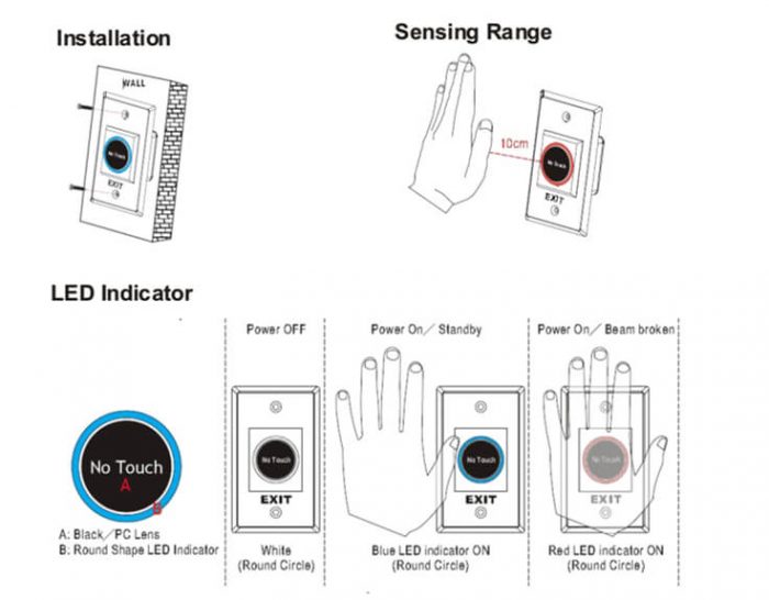 ZKTeco K1-1 Non-touch Exit Button - iSecus eShop, buy security products ... ZKTeco K1-1 Non-touch Exit Button - iSecus eShop, buy security products ...